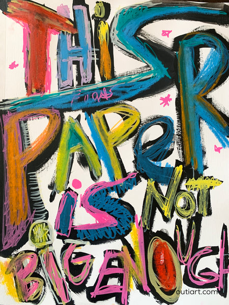 Morally Wrong Paper Size, original painting. – outiart